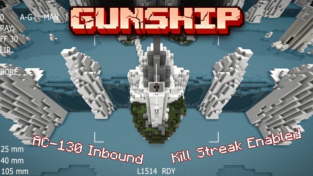 Make a Gunship in Minecraft without Mods! (Bedrock Command Tutorial ...