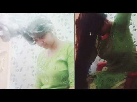 long hair forward washing | long wet hair combing detangling - YouTube