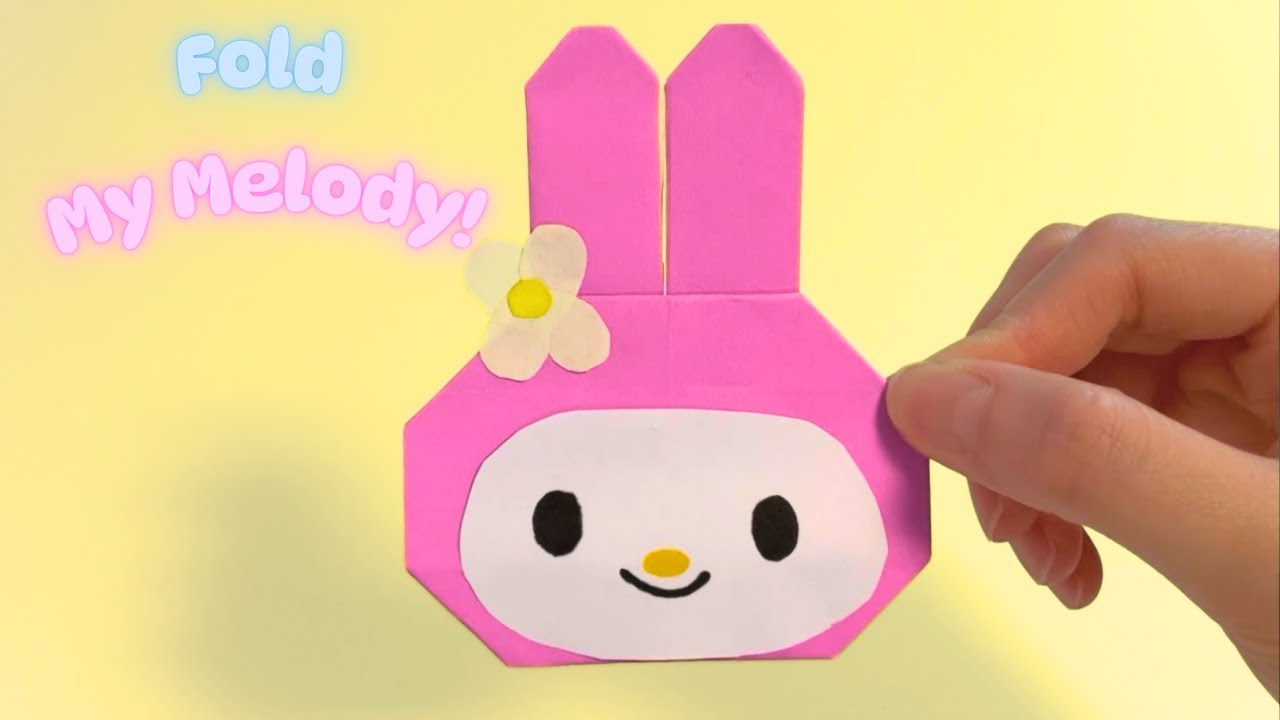 How to Make My Melody 🐰 | Cute & Easy Sanrio Origami for Kids - YouTube
