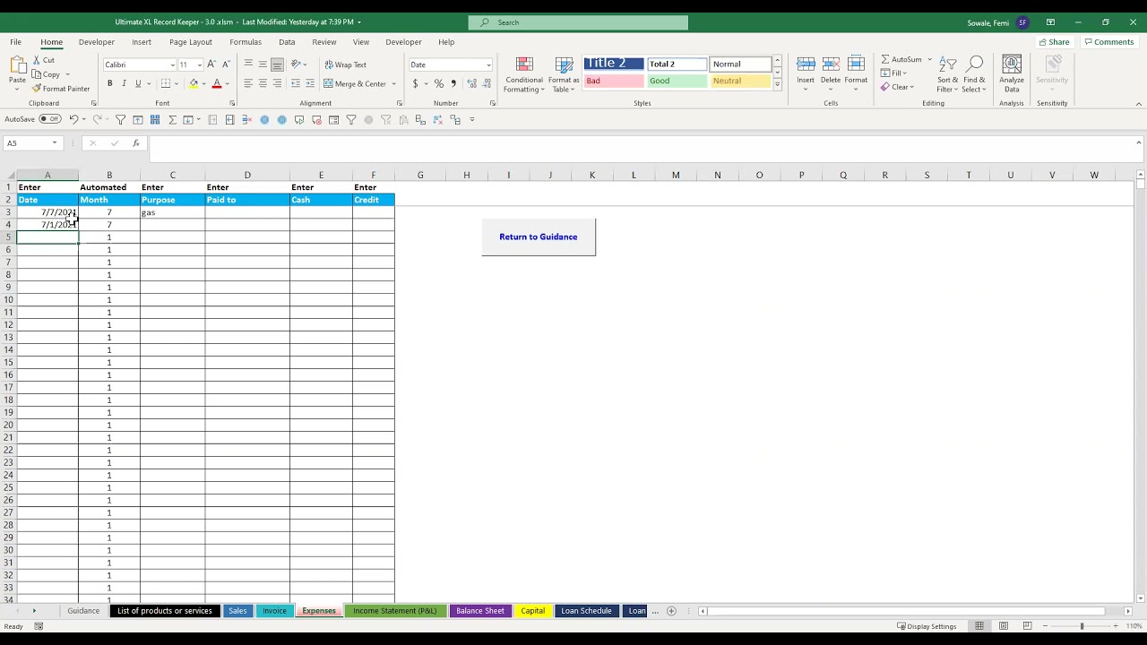 How to record your expenses - YouTube