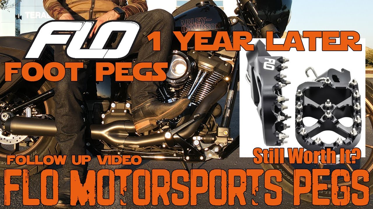FLO Motorsports Harley Foot Pegs 1 Year Later Follow Up Review - Still ...