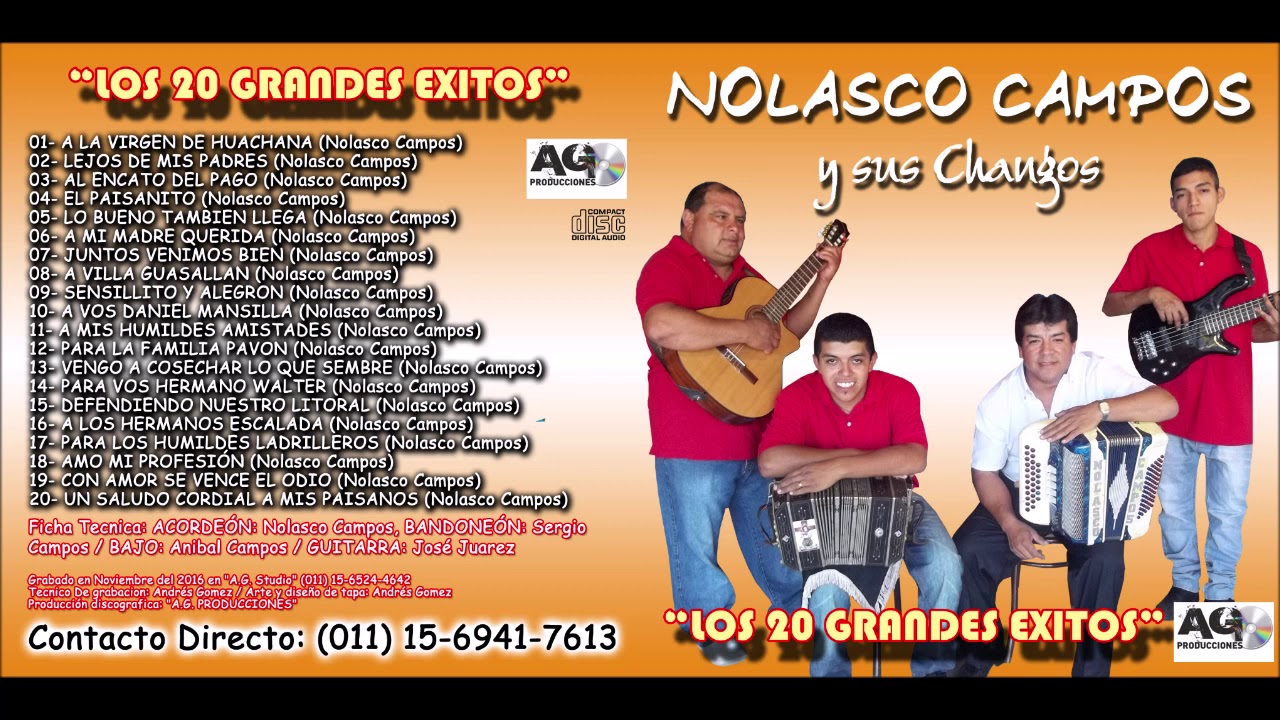 NOLASCO CAMPO - 20 GRANDES EXITOS (Disco Completo) - YouTube
