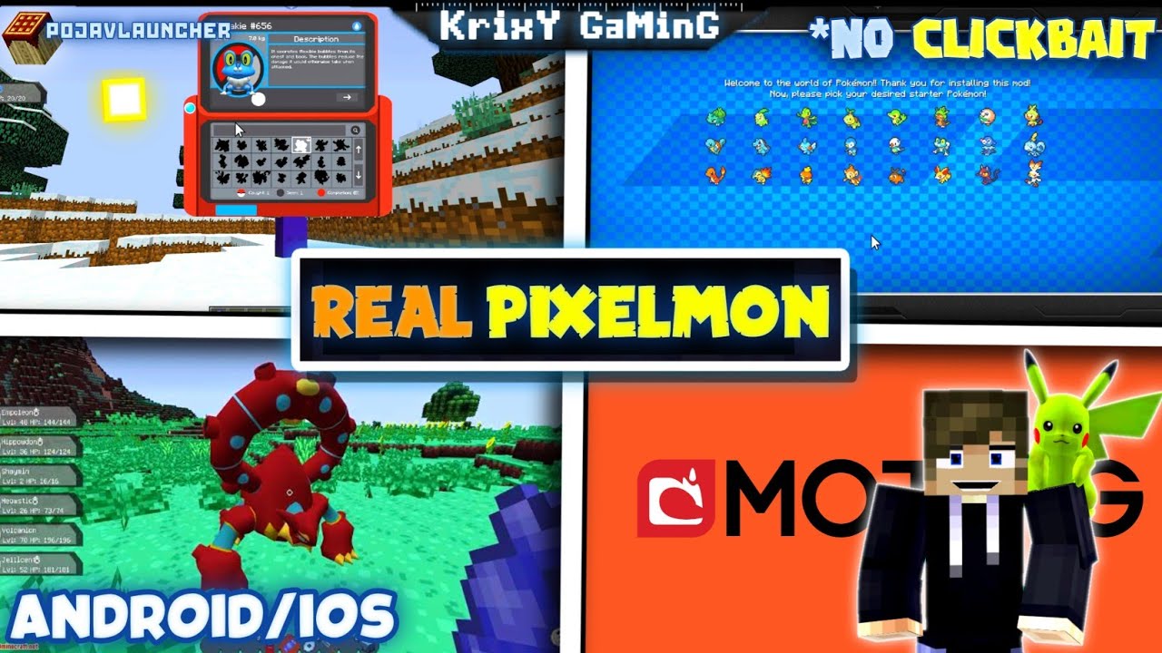 INSTALL REAL PIXELMON - ANDROID | HOW TO DOWNLOAD PIXELMON IN POJAVLAUNCHER ( ANDROID ) | 2023 ...