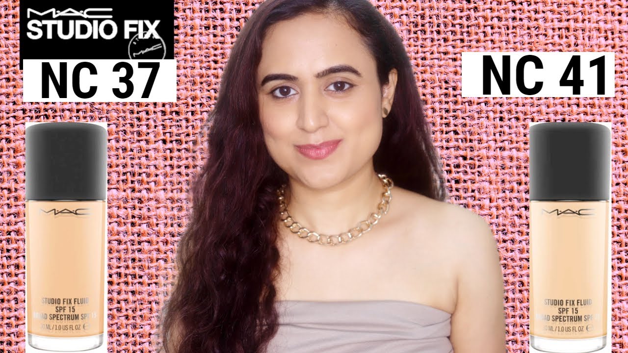 MAC Studio Fix Liquid Foundation NC 37 vs NC 41 | FULL FACE SWATCHES ...