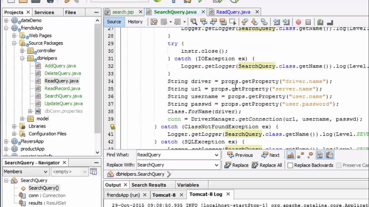 Java MVC database project, search - YouTube