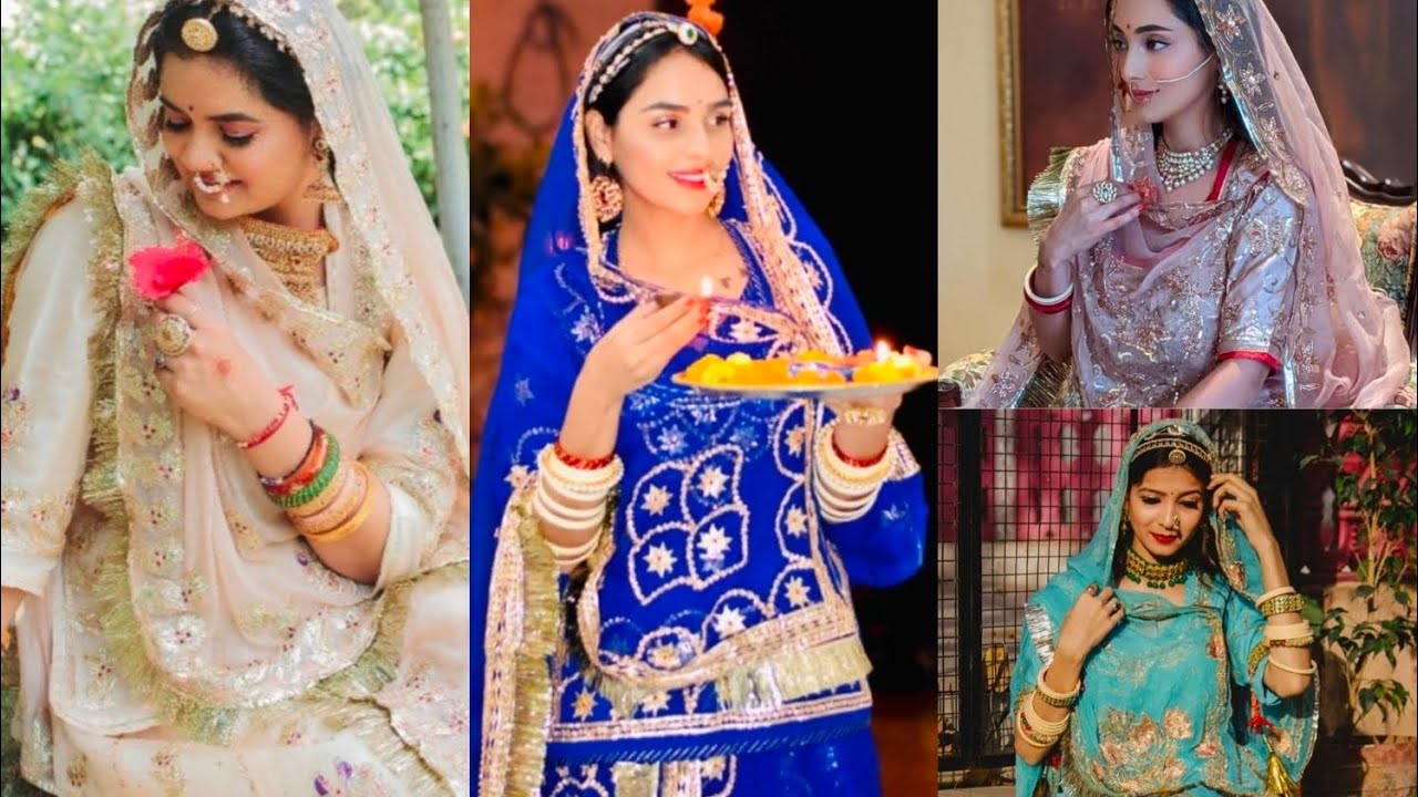 latest stylis rajputi bridal poshak design idea|rajputidress photo pose ...