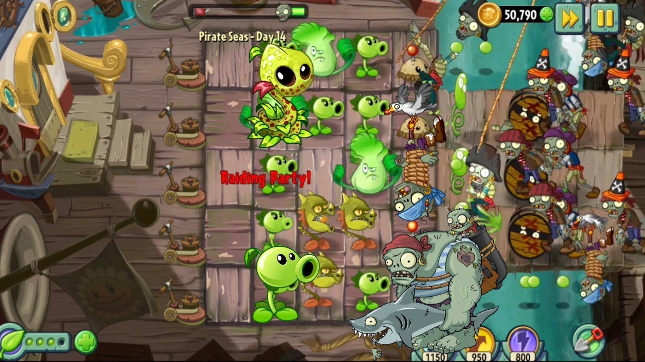 Pvz2 pirate seas day 14 | Plants vs zombies 2 #pvz2rohi #pvz2 - YouTube