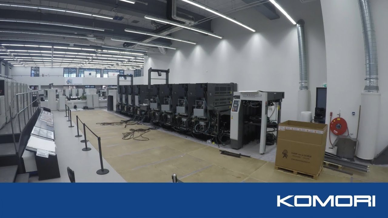 Komori GL840P Installation Timelapse at Komori Graphic Center Europe ...