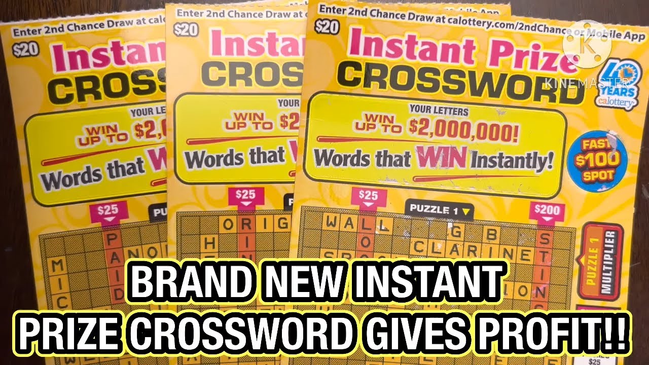 BRAND NEW INSTANT PRIZE CROSSWORD GIVES PROFIT!! CA Scratchers - YouTube
