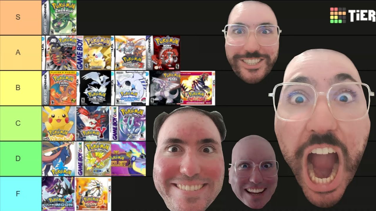 Pokémon Main Line Games Tier List - YouTube