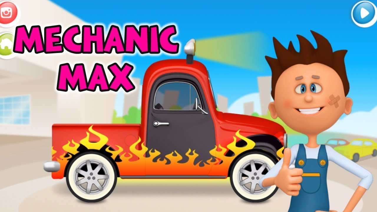 Mechanic Max | Learn to Colour | Learn about Shapes | Cars for Kids ...
