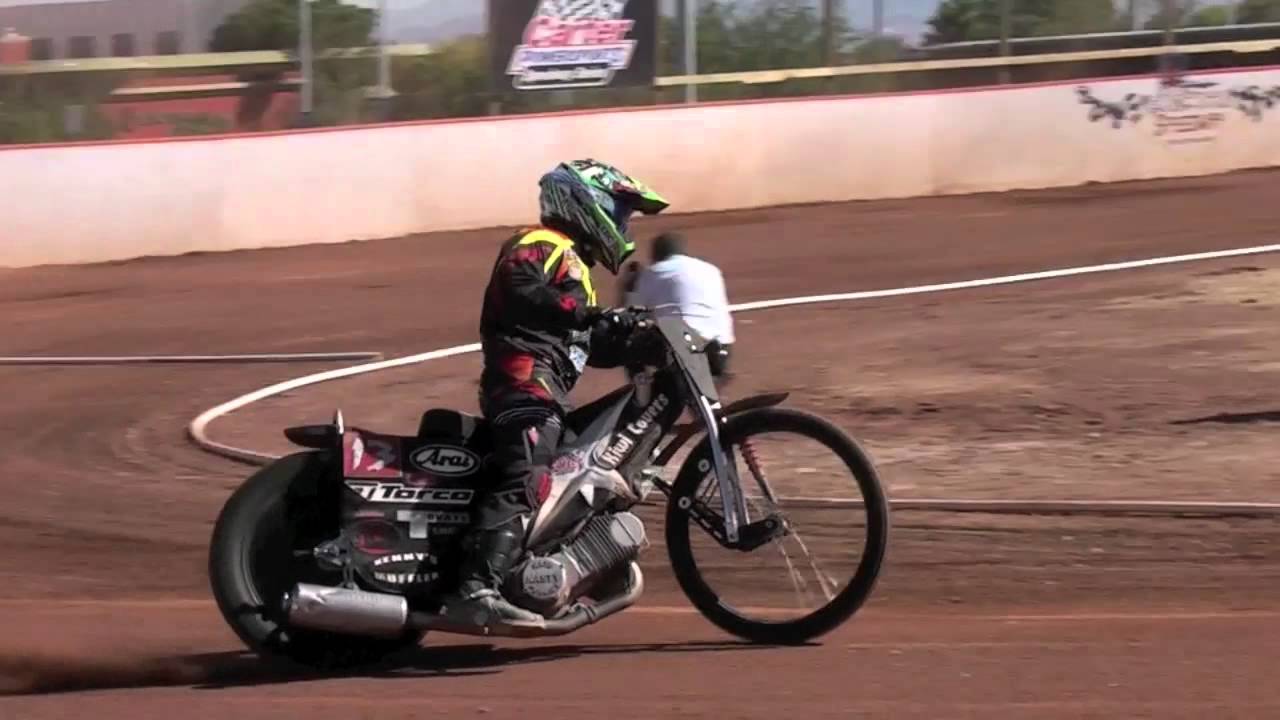Sammy Halbert practicing Speedway racing at Sin City Speedway, Vegas ...