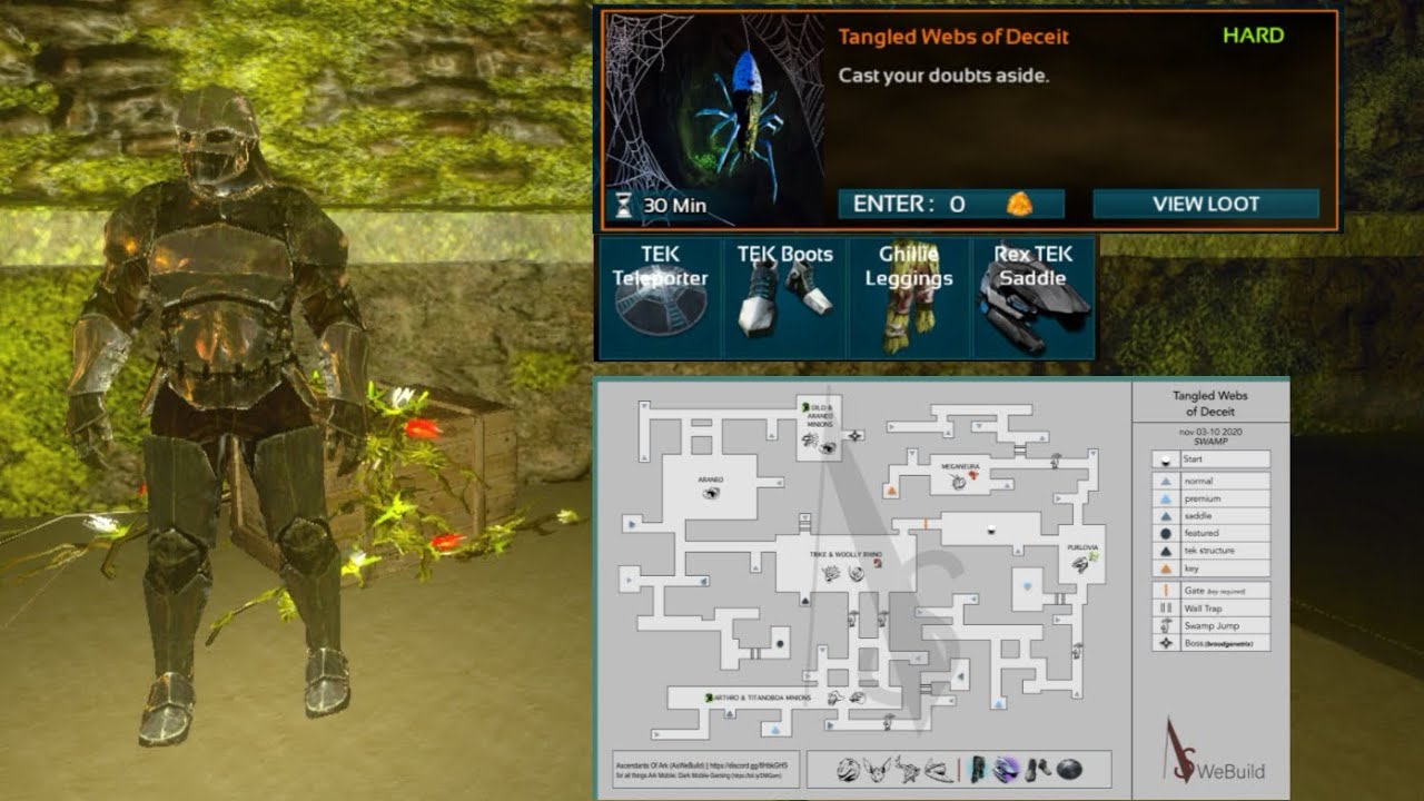 #dungeon - Tangled Webs of Deceit | Hero Gaming Yt #map #arkmobile ...