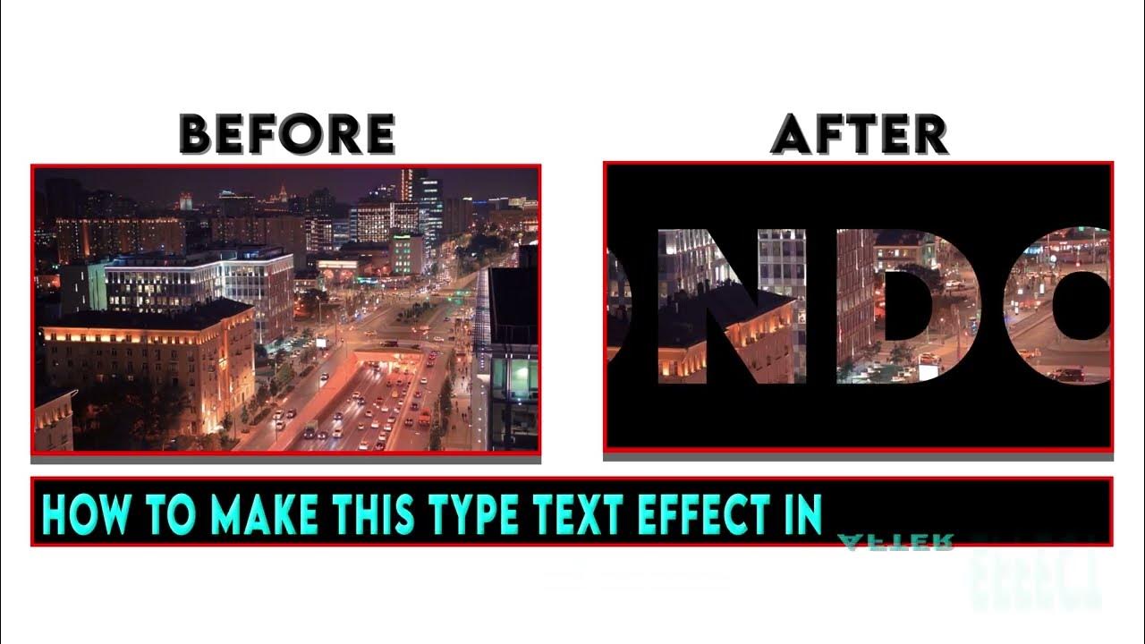How To Place Video Inside Text / Cinematic Text Effect / After Effect Tutorial - YouTube