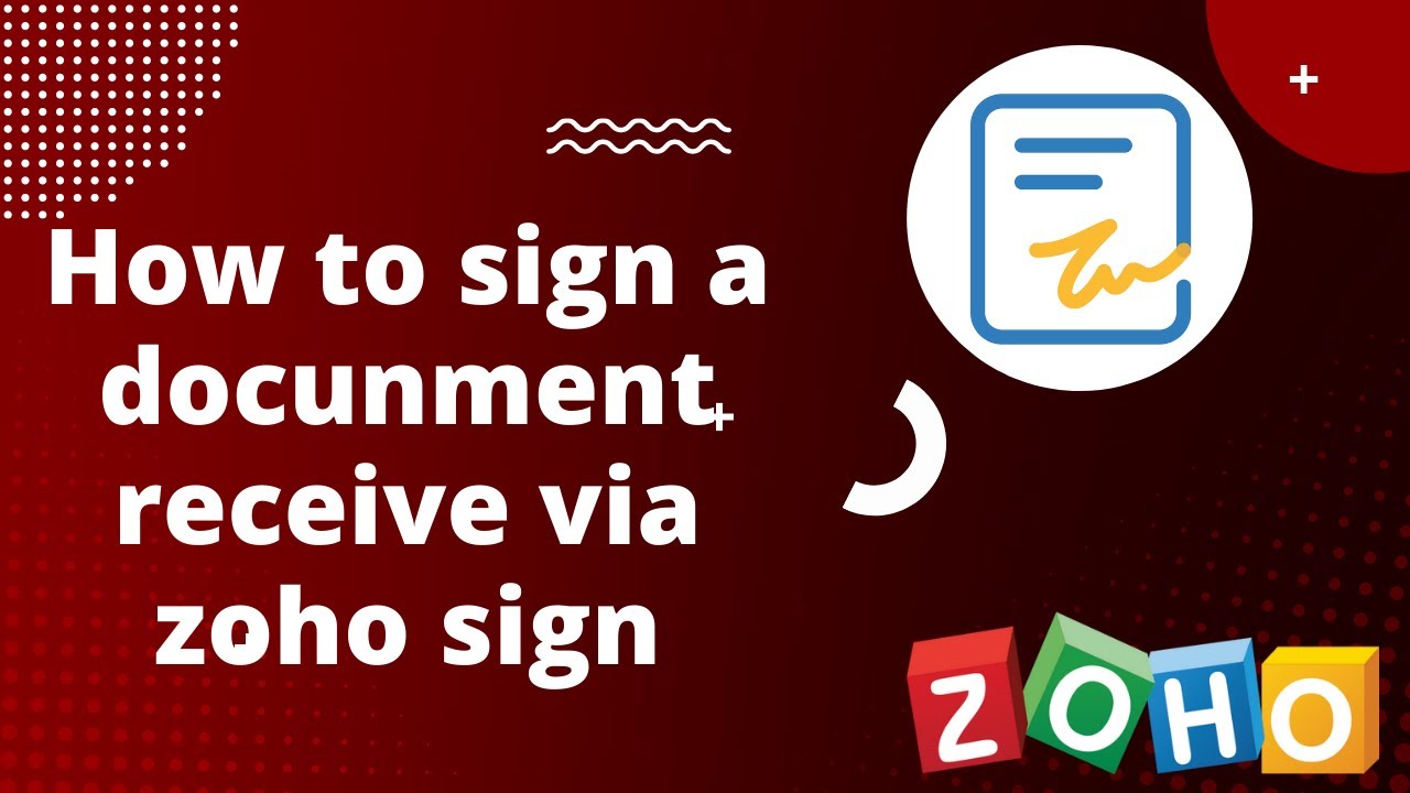 How To Sign A Received/Incoming Document Via Zoho Sign - YouTube