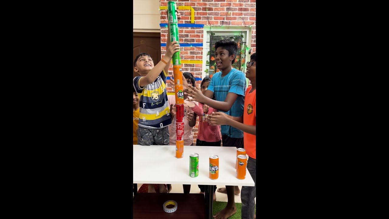 The Ultimate Can Stacking Challenge - Last Can Standing!" 😁 #funny # ...