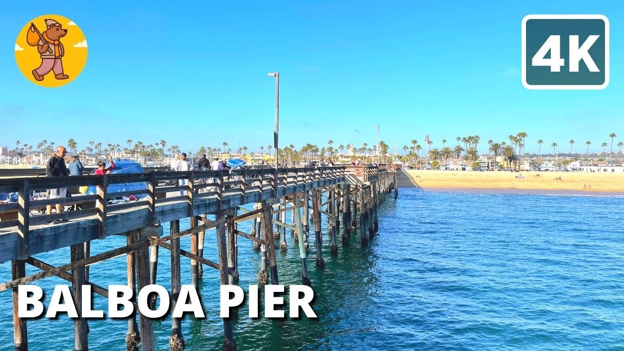 Balboa Pier Walking Tour, Newport Beach | {4k} 🔊 Binaural Sound - YouTube