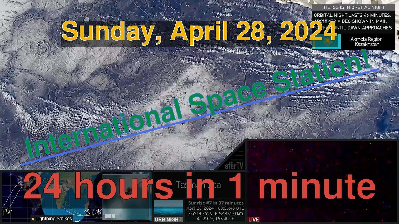 International Space Station HD camera [04-28-2024] - Daily Time Lapse # ...