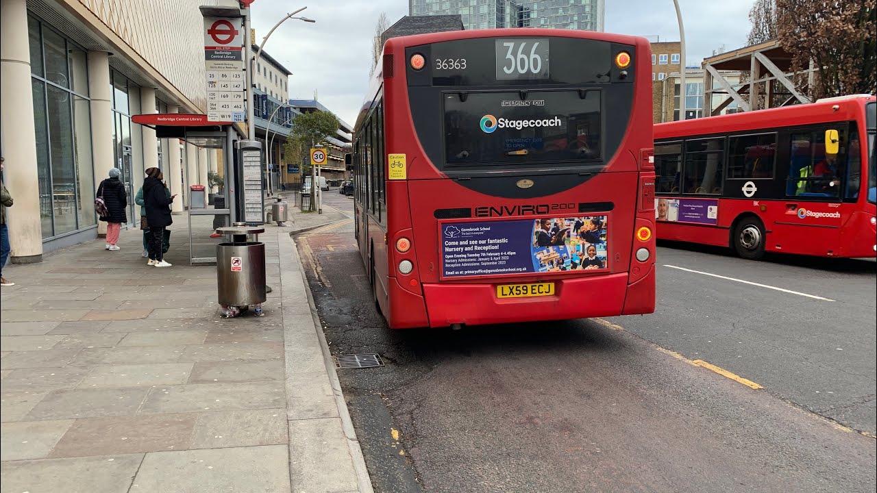 Stagecoach London journey on the 366 || 36363 (LX59ECJ) Enviro 200 ...