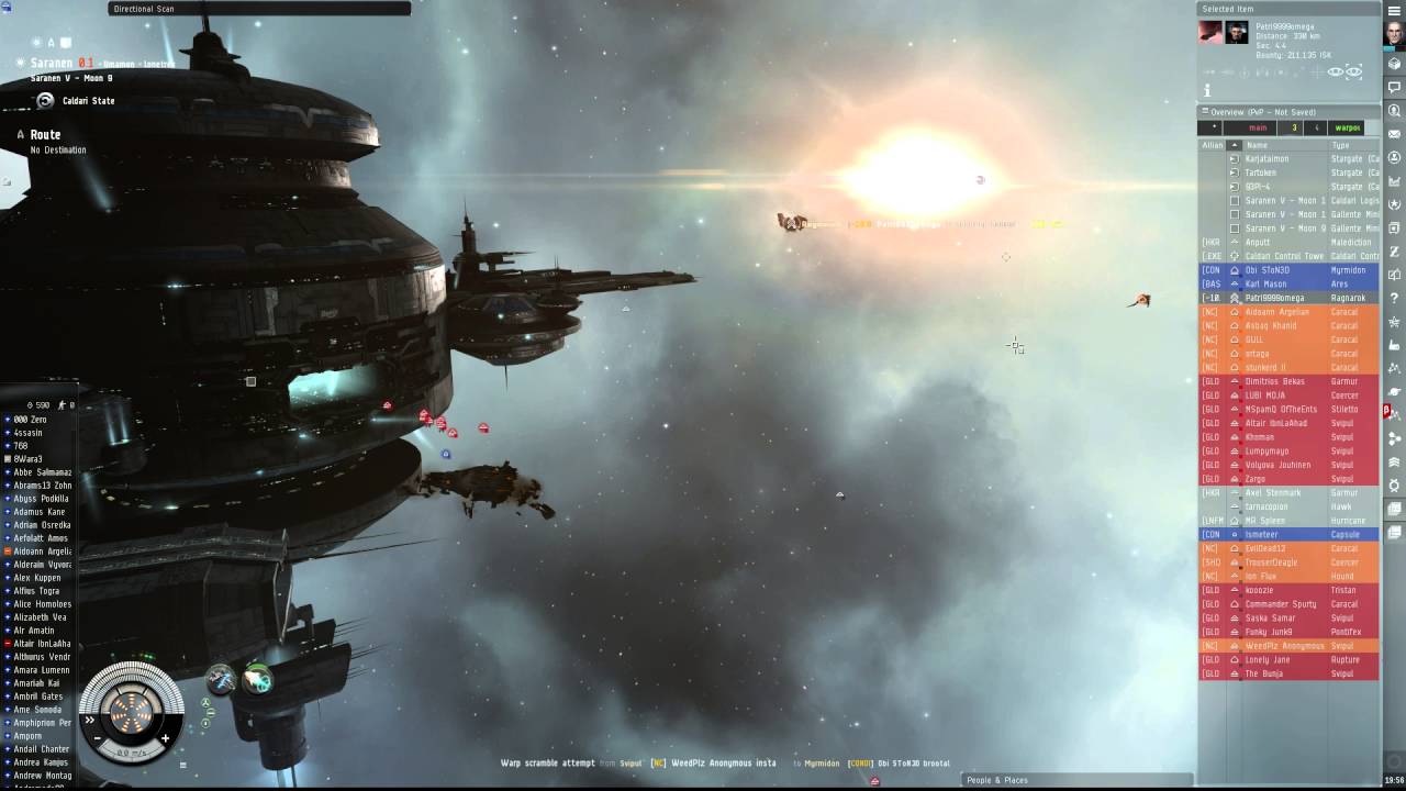 EVE Online Ragnarok Doomsday drive by in Saranen - YouTube
