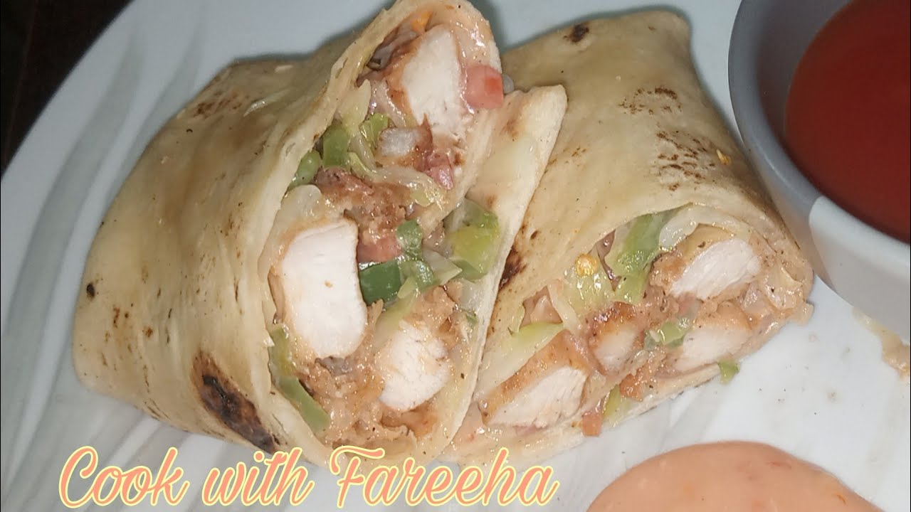 tortilla dynamite chicken wrap|cook with Fareeha |how to make tortilla ...