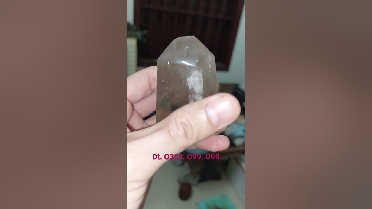 Mẫu tinh thể thạch anh khói được mài bóng từ đá tự nhiên nặng 137g $ giá 150k - YouTube