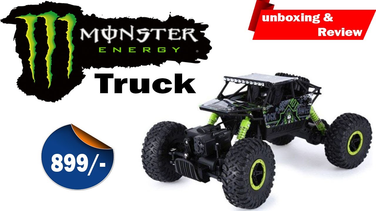 RC Car - Remote Control Monster Car 4 Wheel Drive (4WD) RC Rock Crawler ...