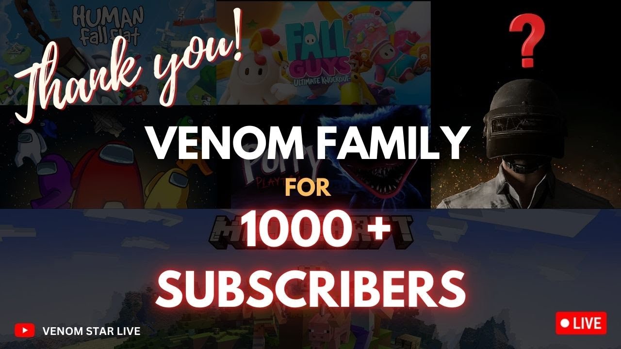 1K Special Stream | Thank You Guy's | Venom Star Live - YouTube