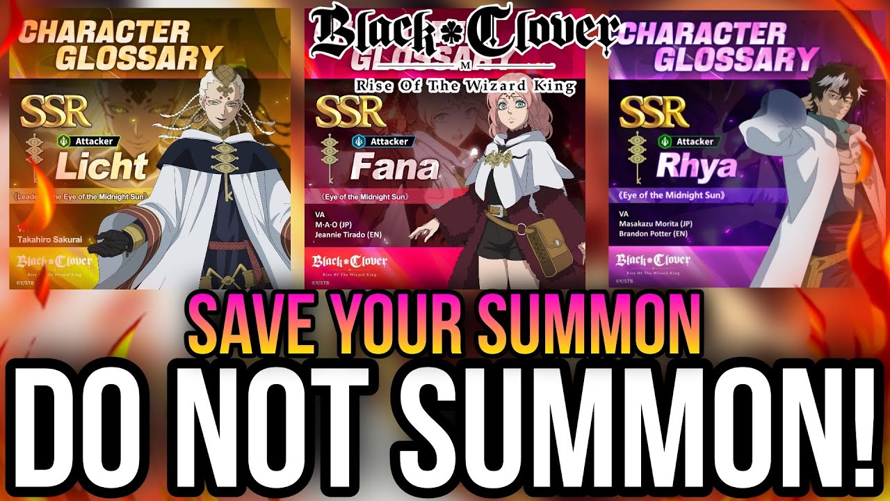Black Clover M Global - Do Not Summon On The Midnight Sun Banner! - YouTube