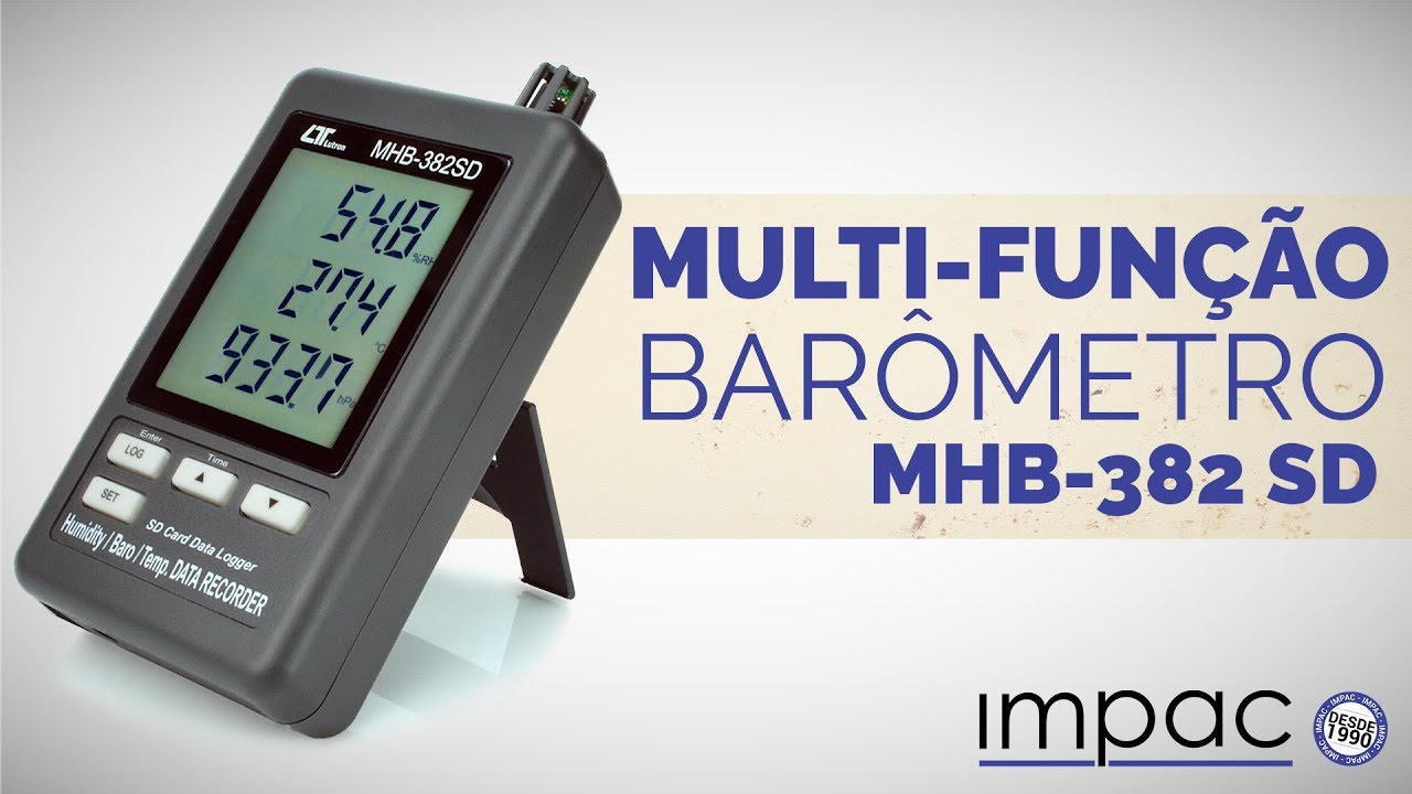 Barômetro Datalogger MHB-382 SD Lutron - YouTube