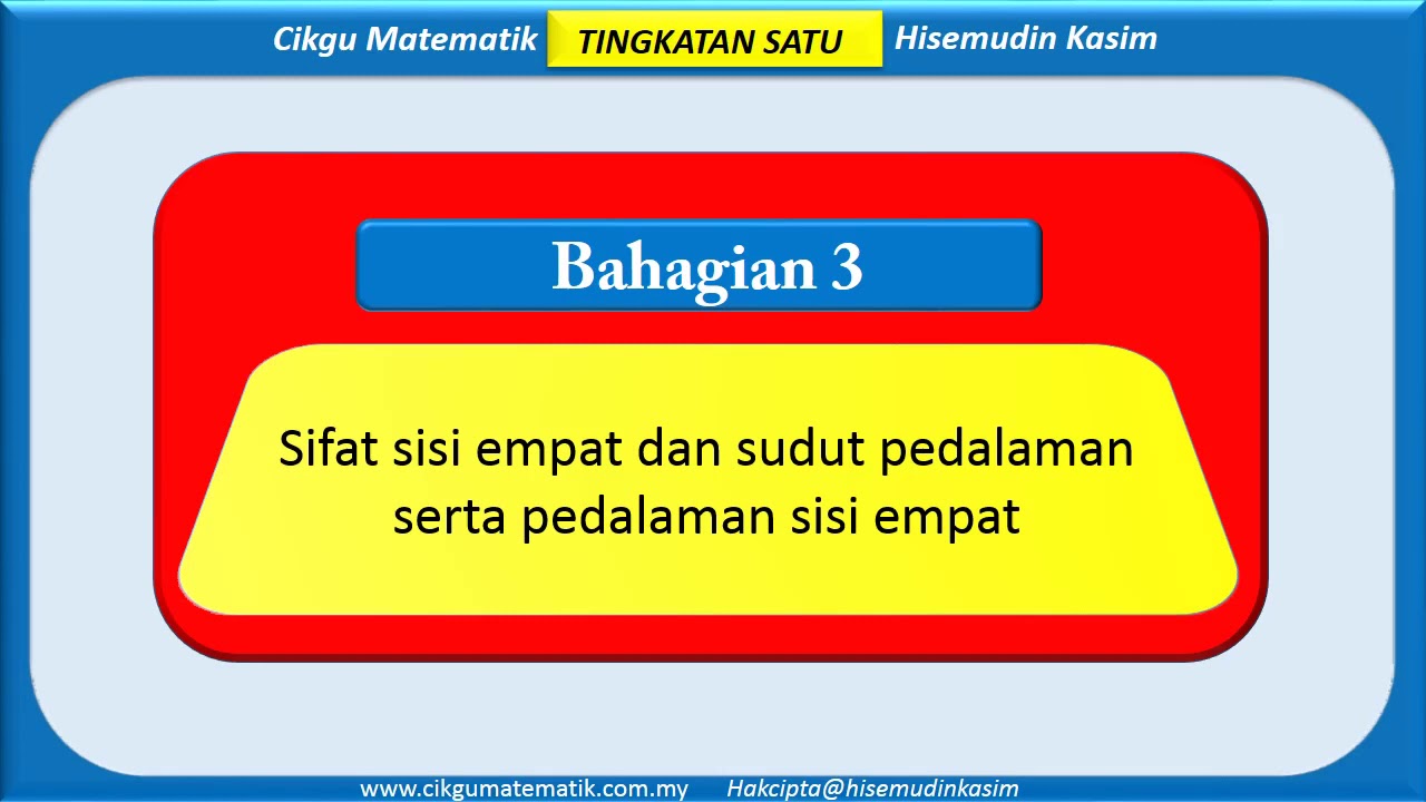 Matematik Ting 1 : Bab 9 Poligon Asas - YouTube