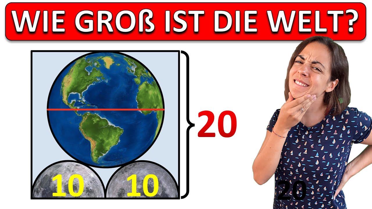🌎 BERECHNE DEN DURCHMESSER DER ERDKUGEL! | Mathe Rätsel Geometrie - YouTube