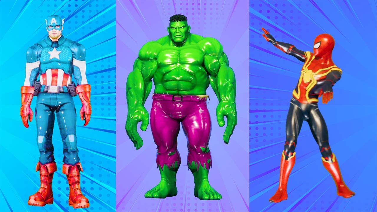 SUPERHEROES COLOR DANCE CHALLENGE - YouTube