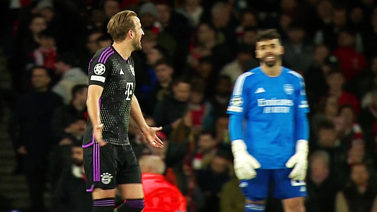 Harry Kane trick Arsenal keeper - YouTube