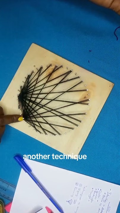 Artist shows the process of making string art! - YouTube