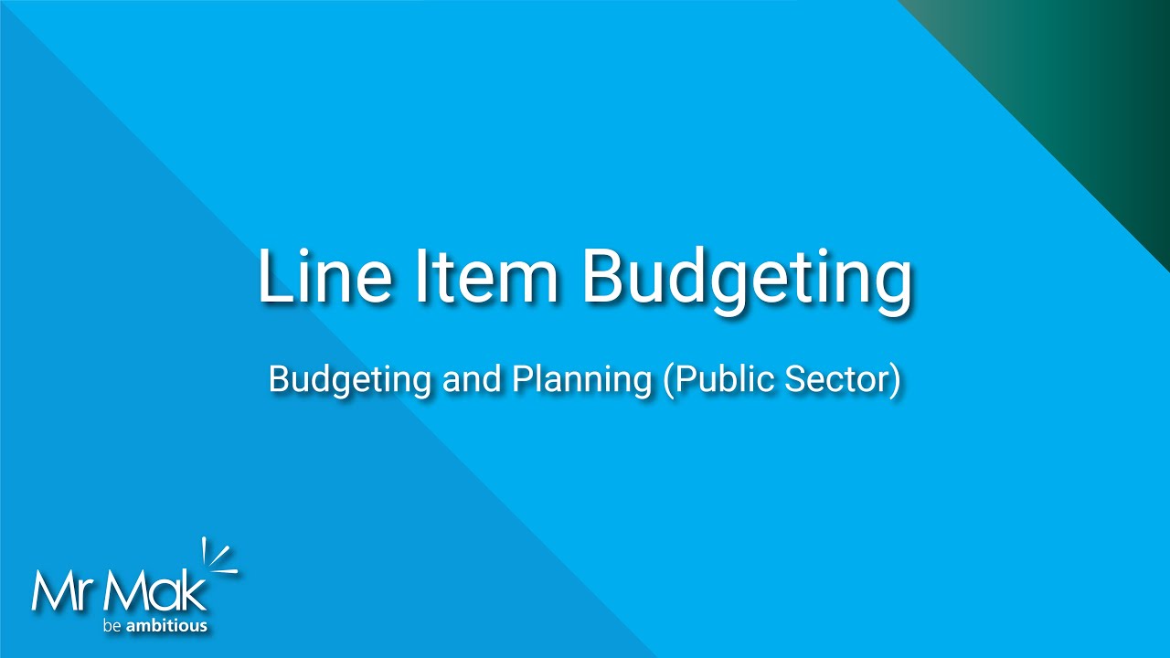 Line Item Budgeting - YouTube