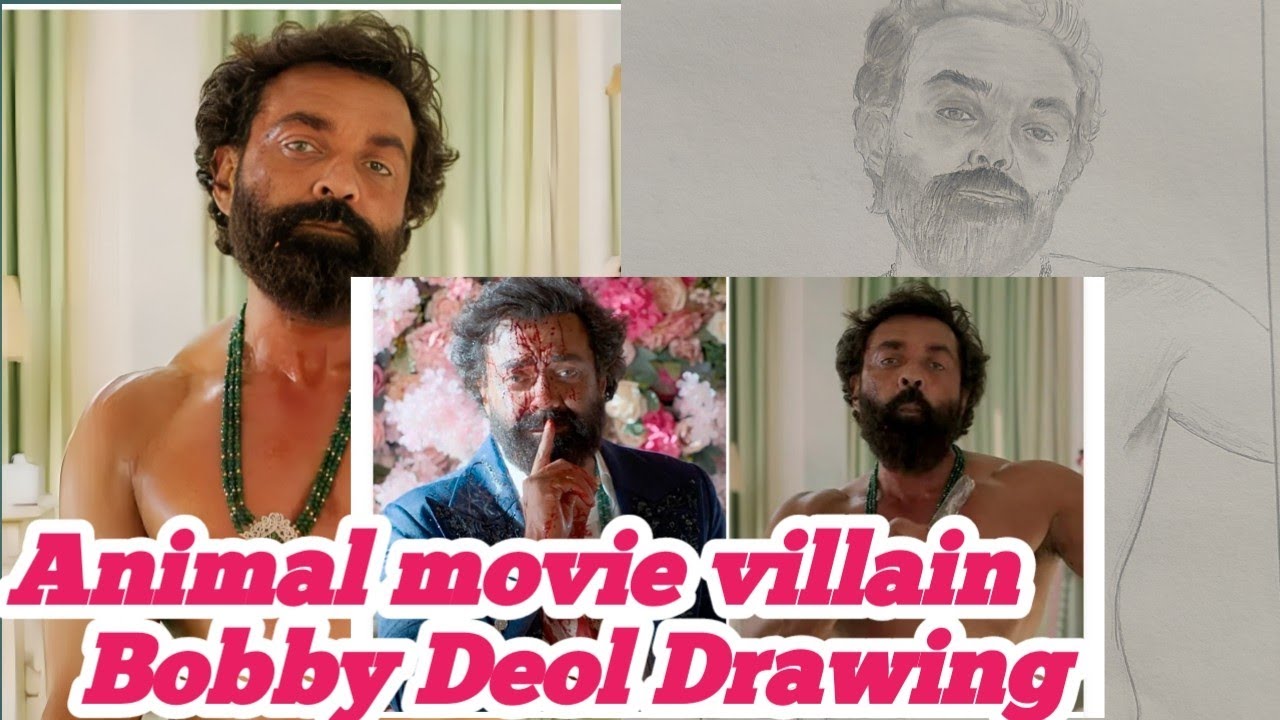 Animal movie Actor Bobby Deol😎 How to Draw Bobby Deol by Free hand 👍 ...