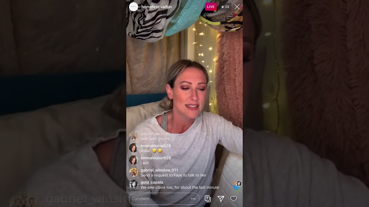 Faye Tozer instagram live - YouTube