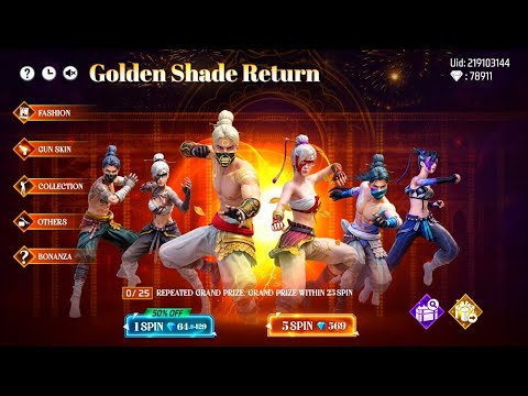 Golden Shade Bundle Return Free Fire | New Event Free Fire Bangladesh Server | Free Fire New Event