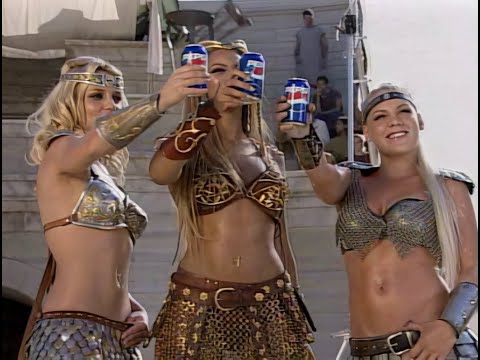 Britney Spears, Beyonce & Pink - We Will Rock You (Pepsi Gladiator - Behind the Scenes) [AI Restore]
