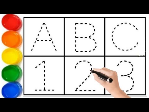 Learn ABCD Alphabets and numbers counting 123.Shapes for kids and ...
