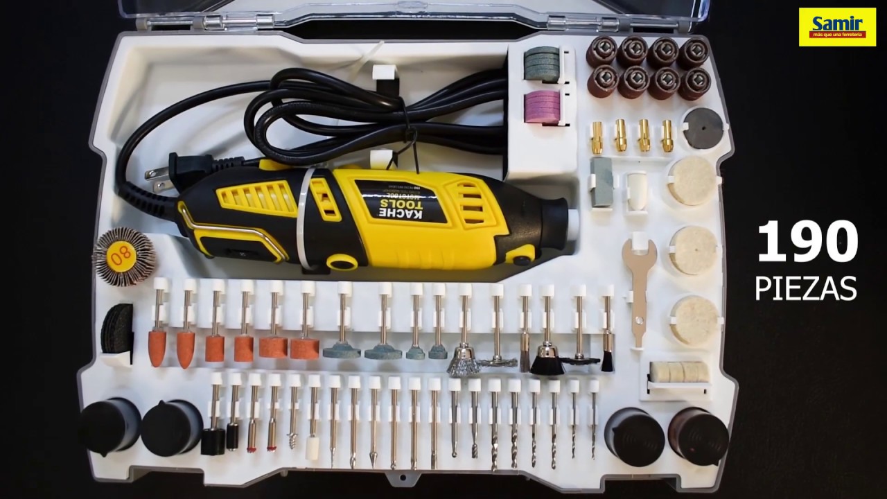 Set de Mototools Kache Tools de 190 piezas - Ferretería Samir - YouTube