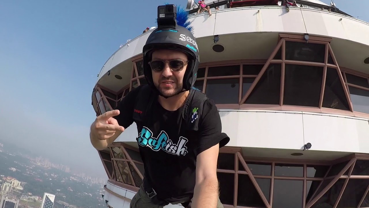KL Tower BASE jump 2018 - YouTube