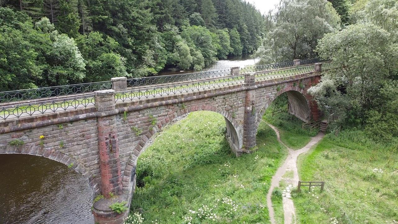 Neidpath railway viaduct 2 - YouTube