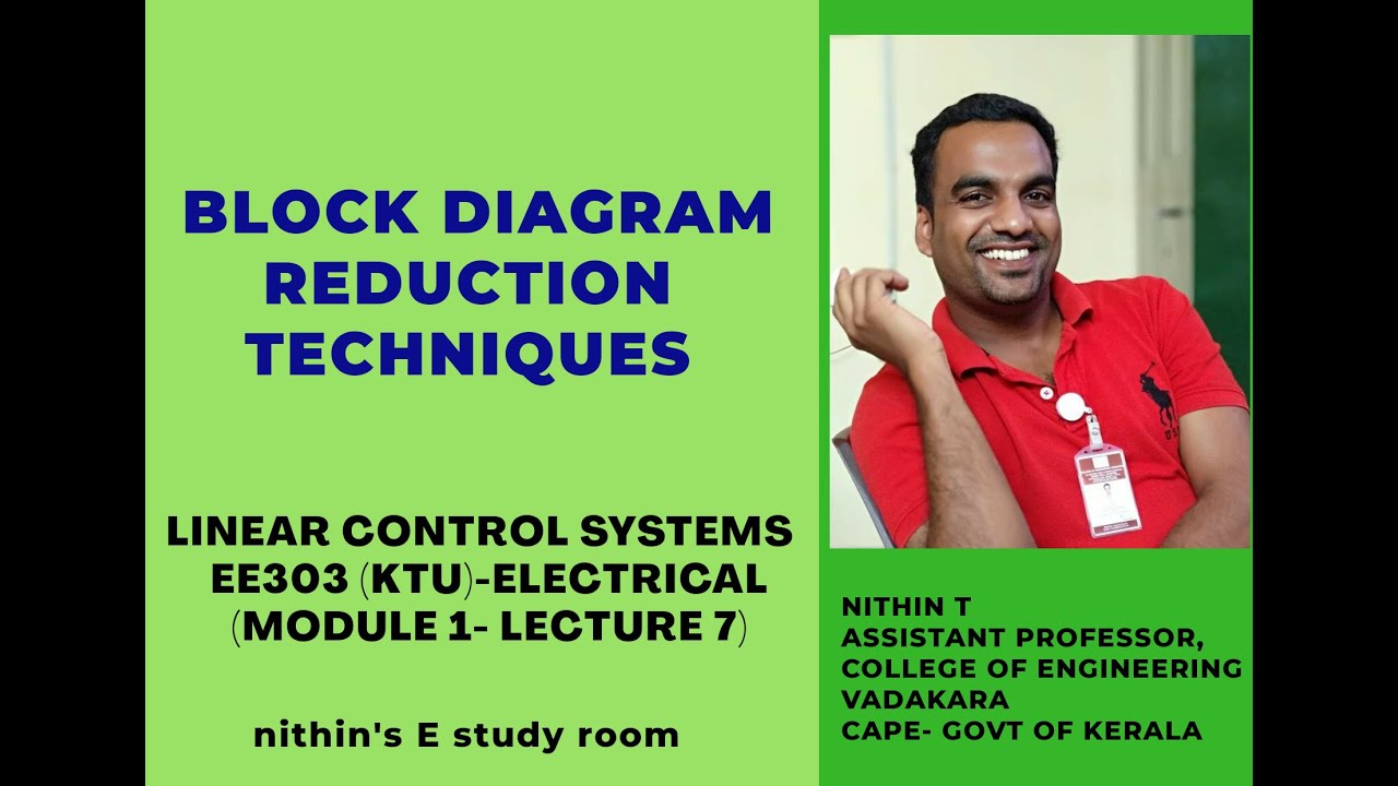 BLOCK DIAGRAM REDUCTION. Control system (KTU). EE303. MOD1- LECTURE 7 ...