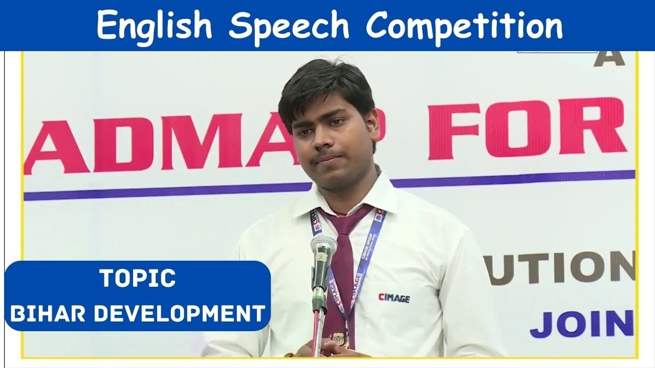 Very Informative & Insightful speech by Cimage Student on Bihar's ...