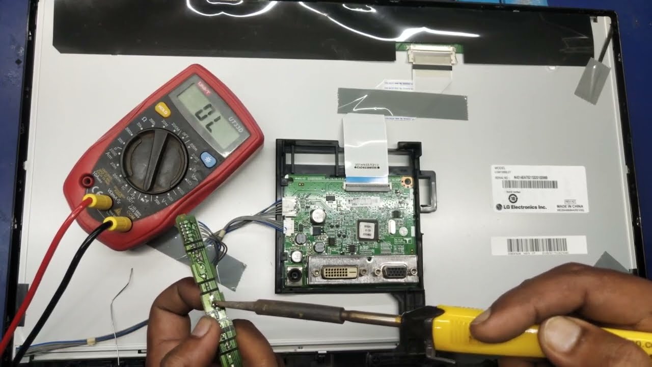 LG Monitor No power Repairing Step By Step || Front Power Panel Repair ...