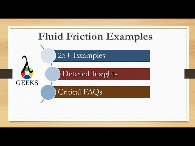 Fluid Friction Examples