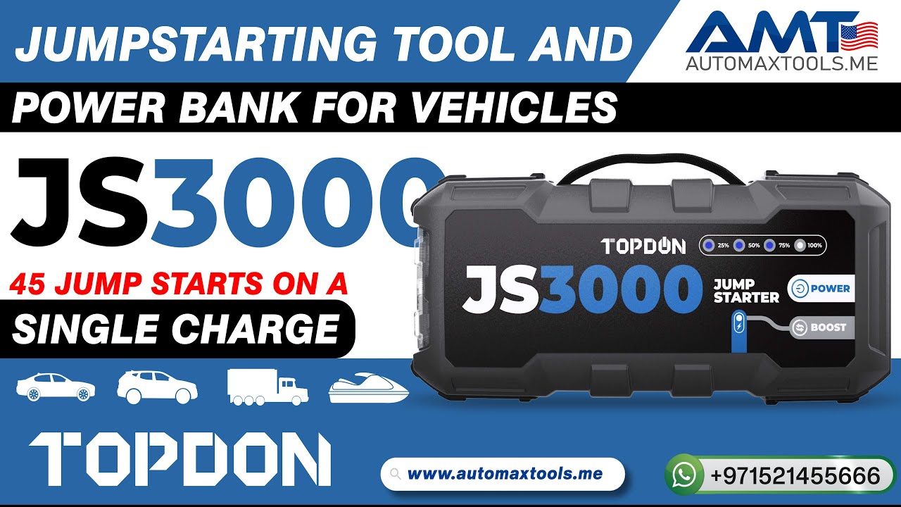 TOPDON JS3000 JUMPSTARTER - YouTube