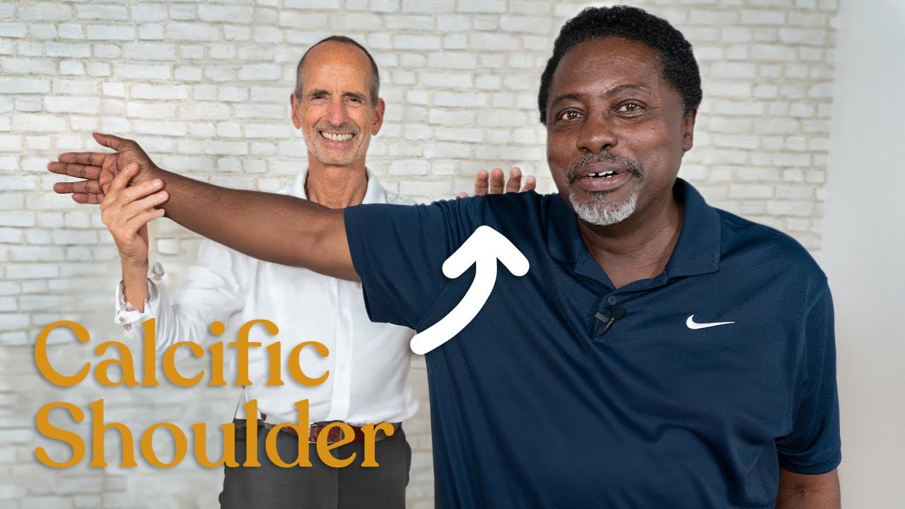 I show these exercises to my patients with calcific shoulder - YouTube